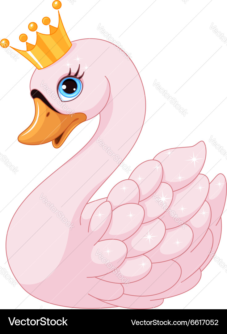 Swan princess Royalty Free Vector Image - VectorStock