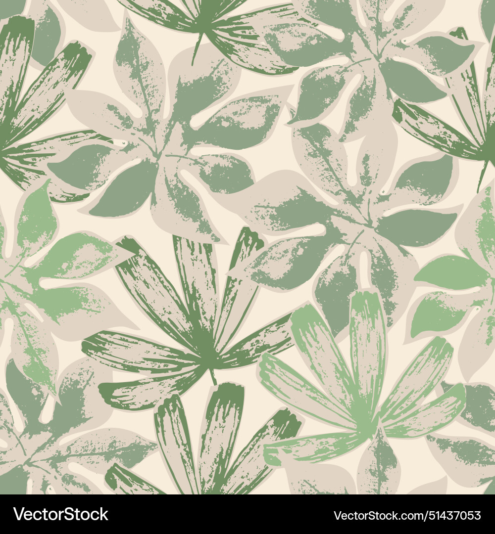 Abstract tropical foliage background in pastel Vector Image