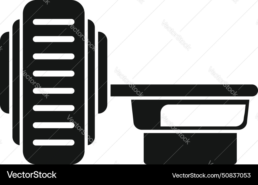 Mri device magnetic icon simple radio Royalty Free Vector