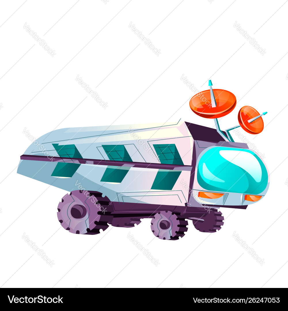 Planet colonization cartoon set Royalty Free Vector Image