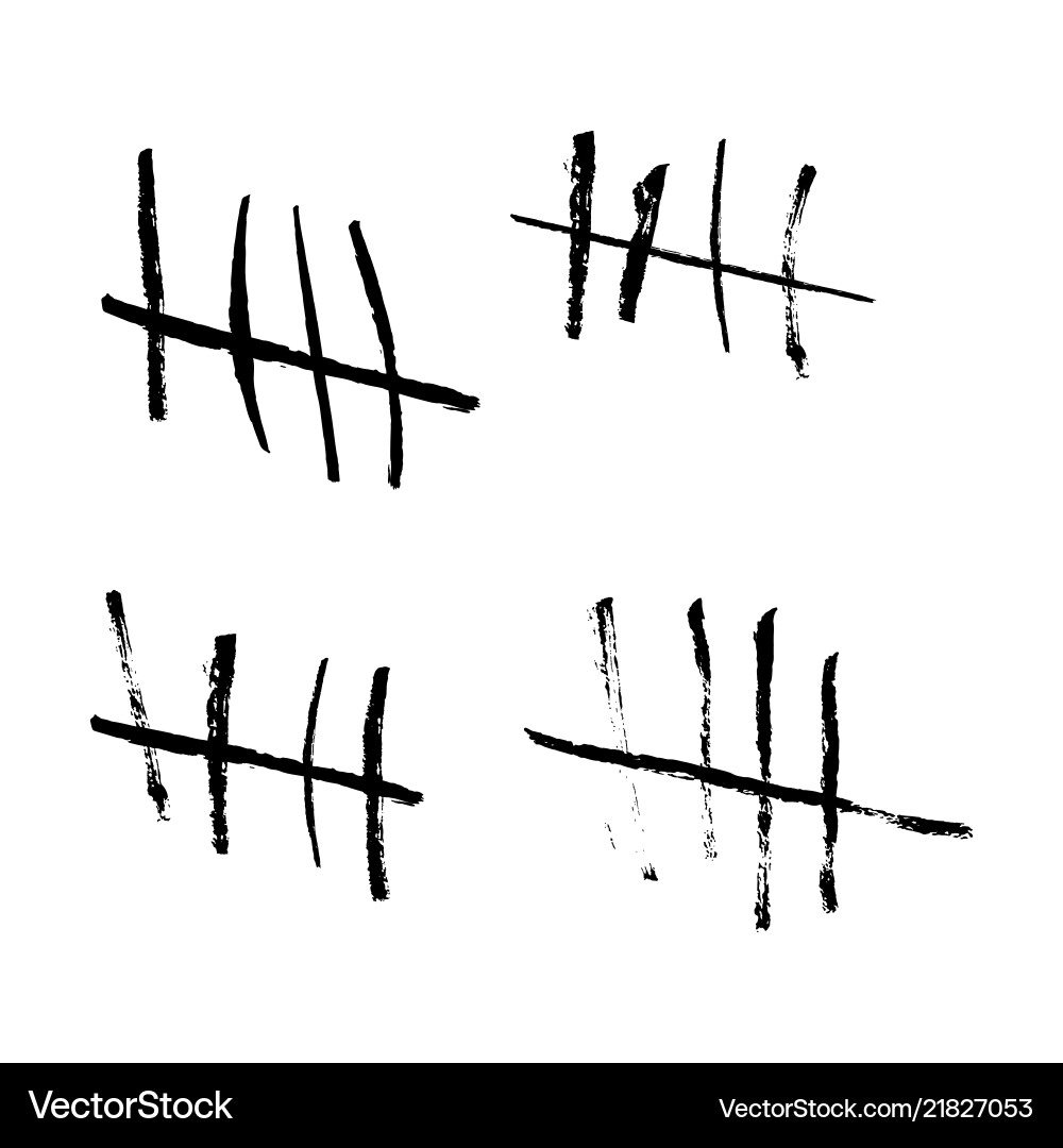 Tally marks Royalty Free Vector Image - VectorStock