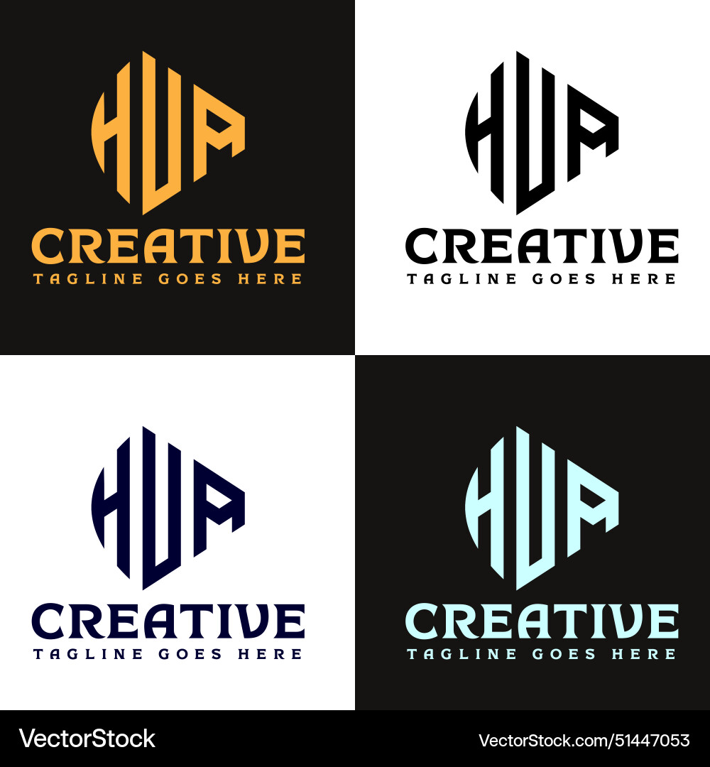 Unique-3-letter-logo-designhua Royalty Free Vector Image