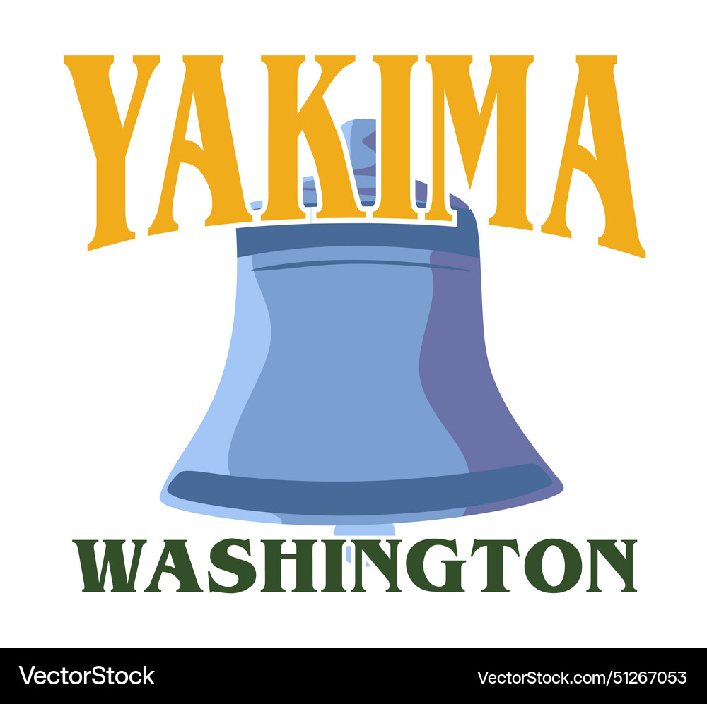 Yakima washington with beautiful views Royalty Free Vector