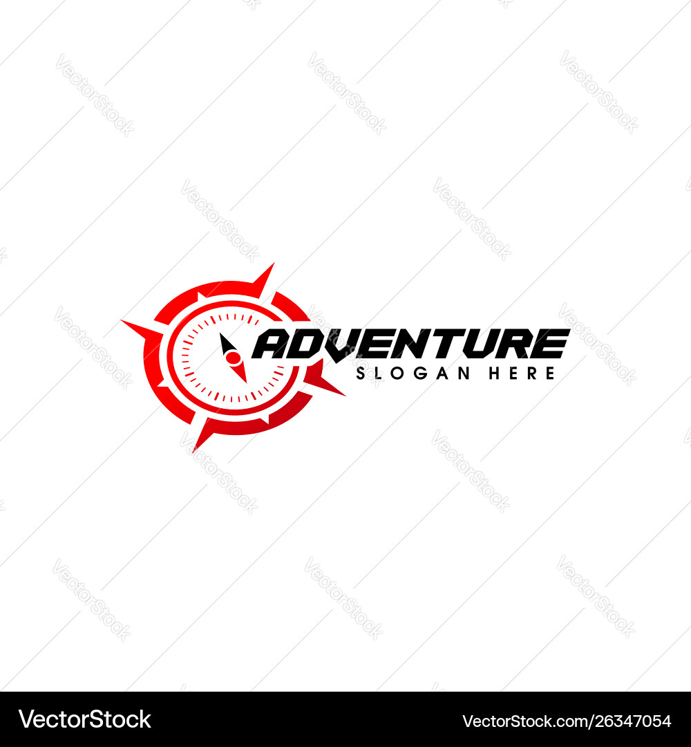 Adventure logo design compass icon symbol Vector Image