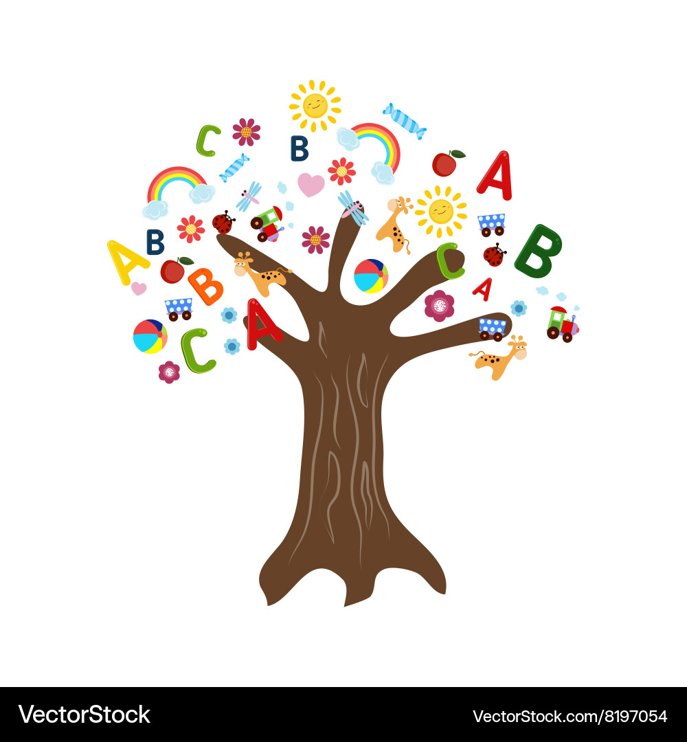Education concept tree Royalty Free Vector Image