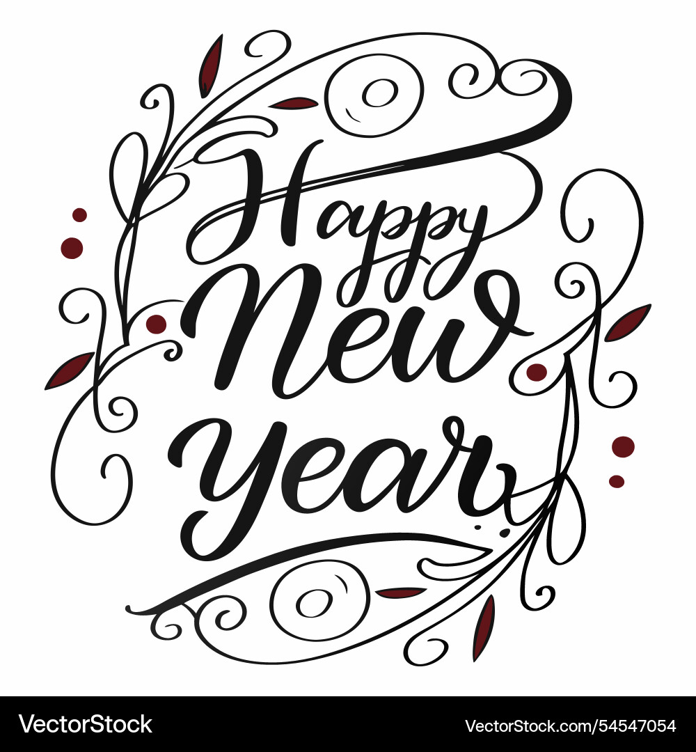 Happy new year Royalty Free Vector Image - VectorStock