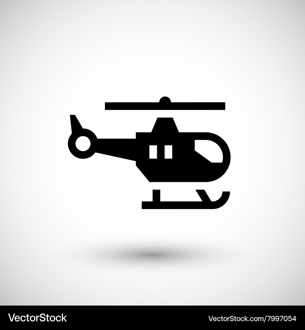 Helicopter symbol icon Royalty Free Vector Image