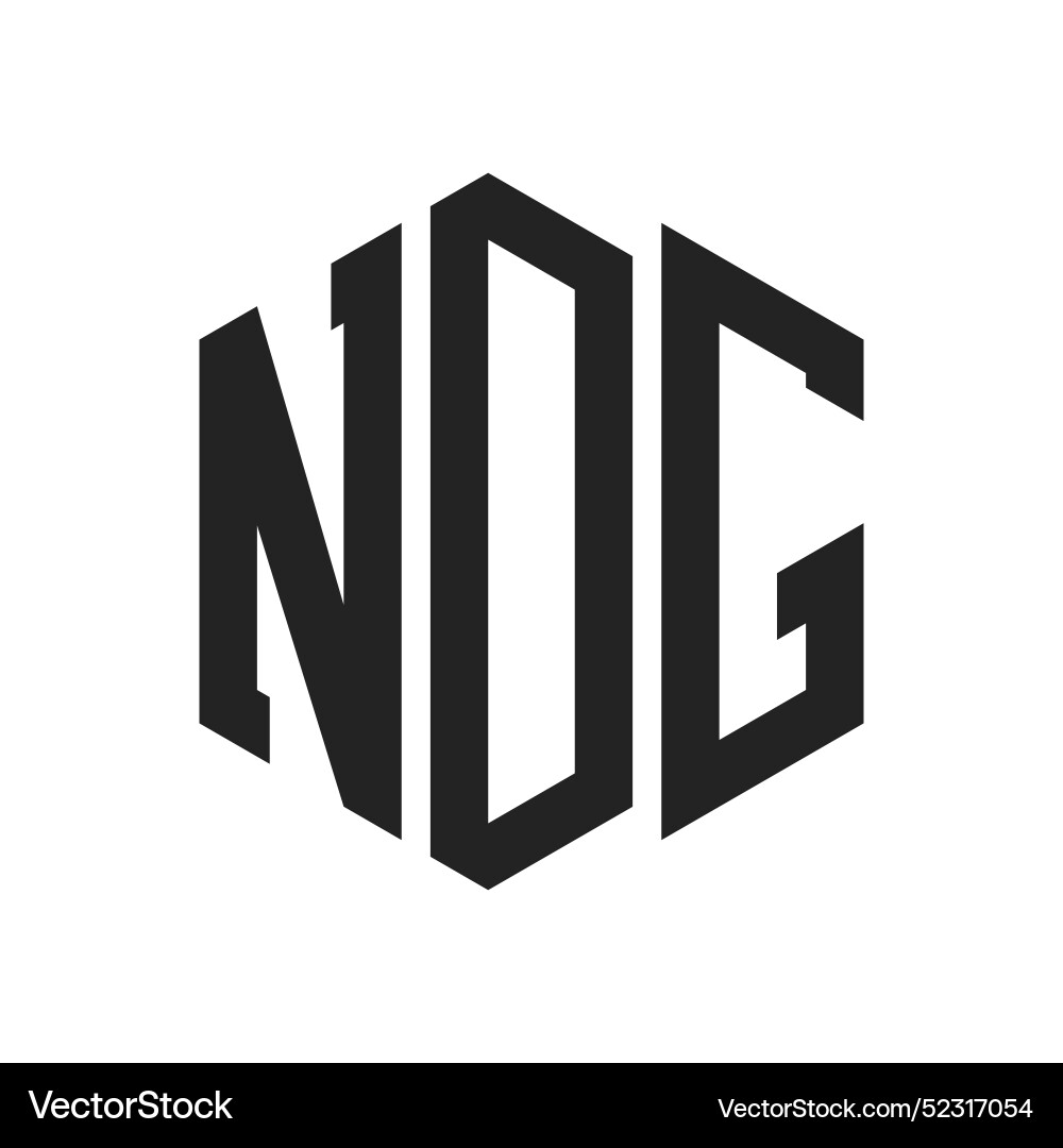 Ndg logo design initial letter monogram Royalty Free Vector