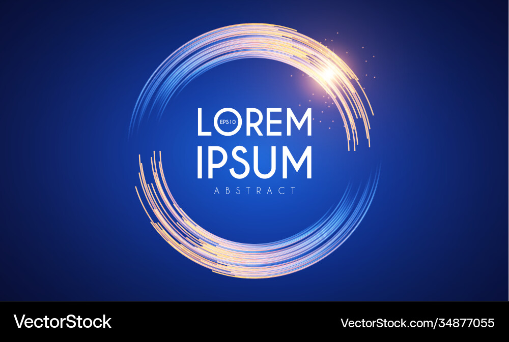 Abstract Motion Circle with Light Stripes Vector Image