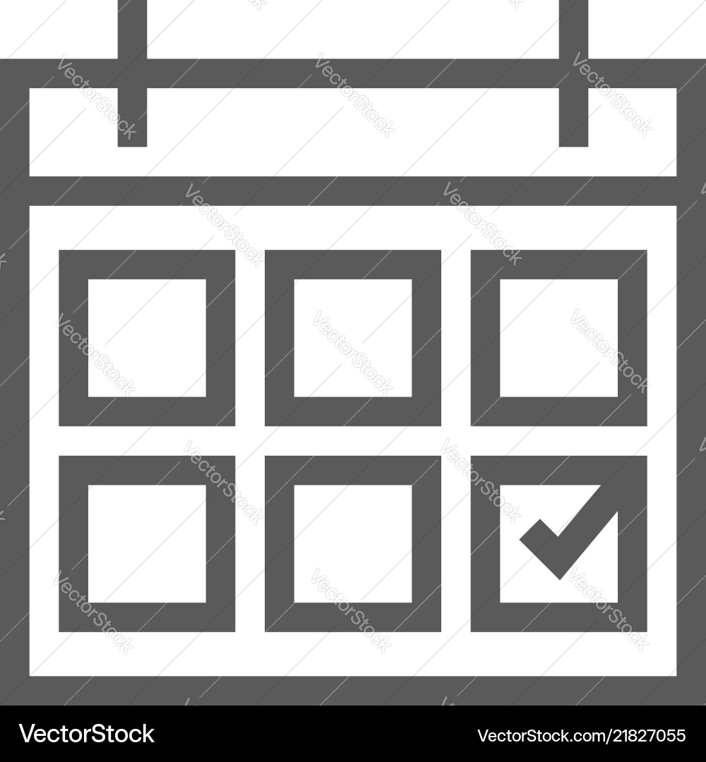 Calendar line icon Royalty Free Vector Image - VectorStock