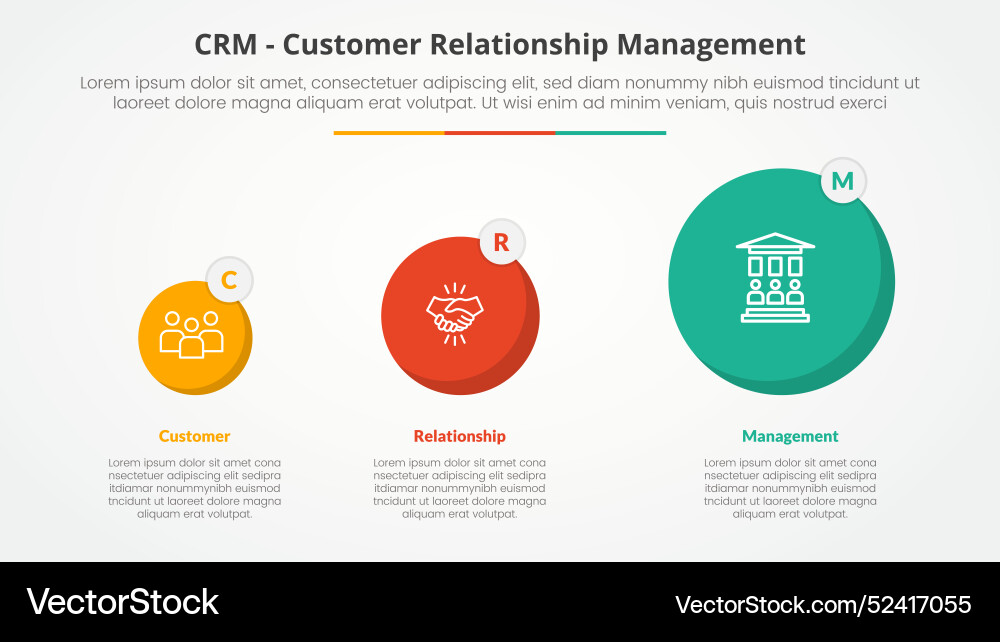 Crm customer relationship management infographic Vector Image