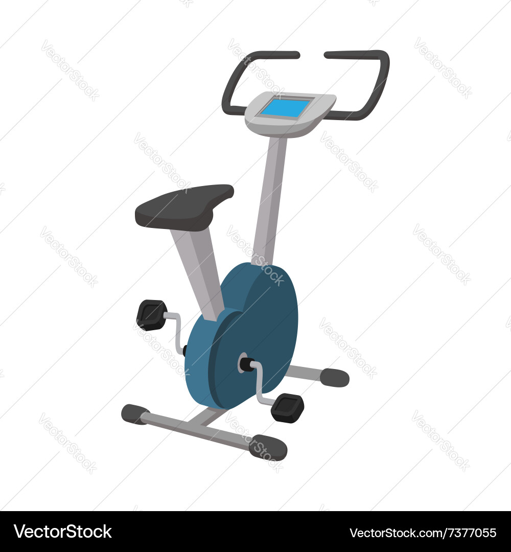 Exercise bike cartoon icon Royalty Free Vector Image