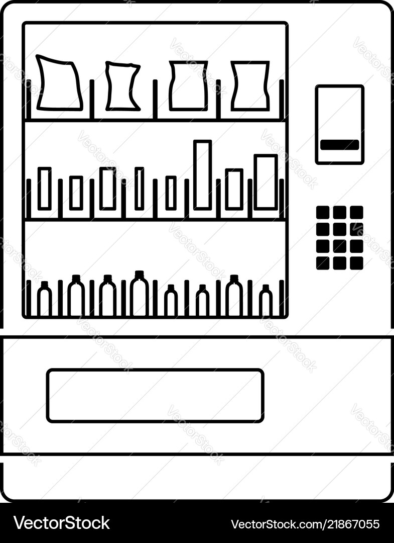 Food selling machine icon Royalty Free Vector Image