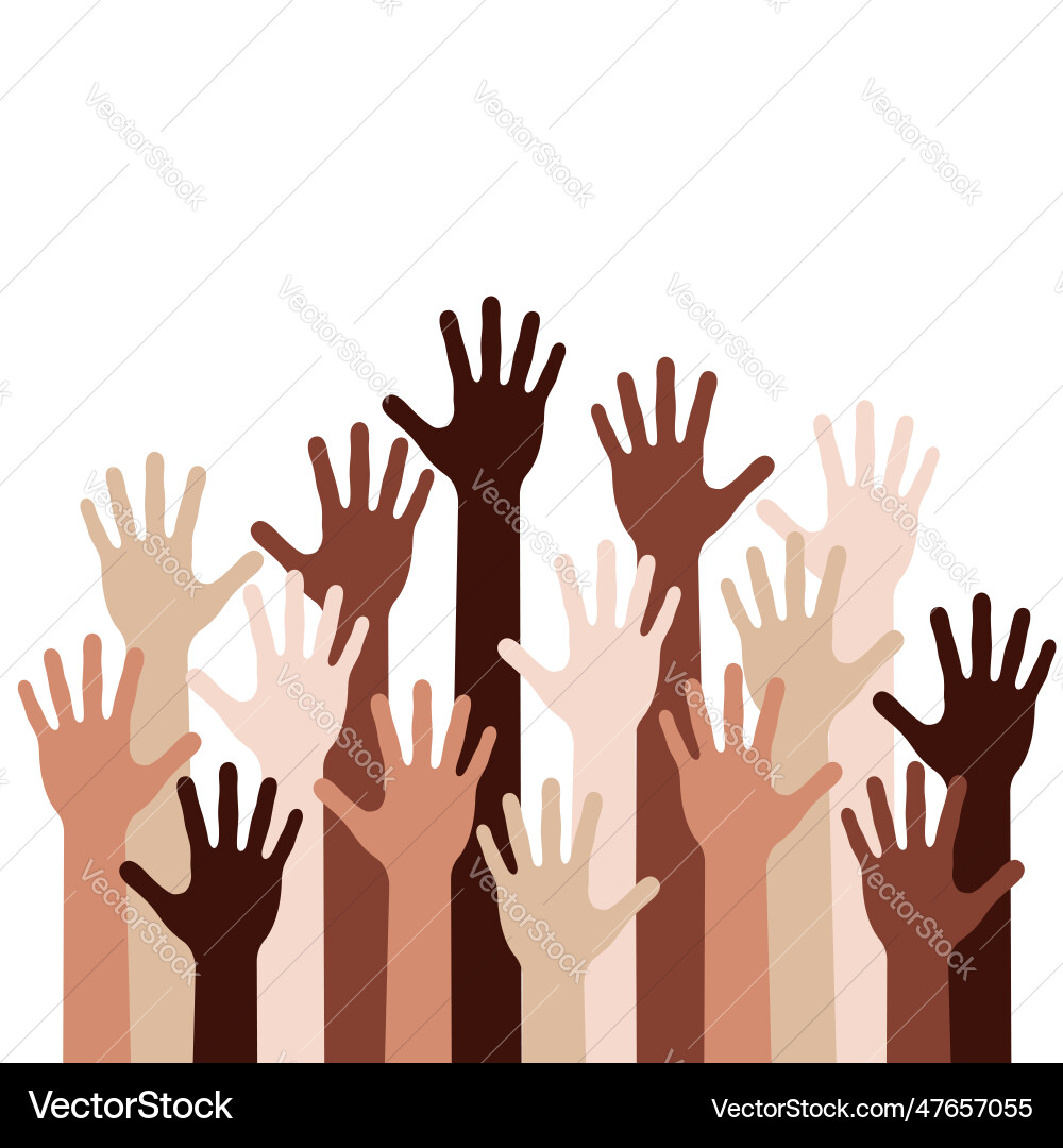 Hands up Royalty Free Vector Image - VectorStock