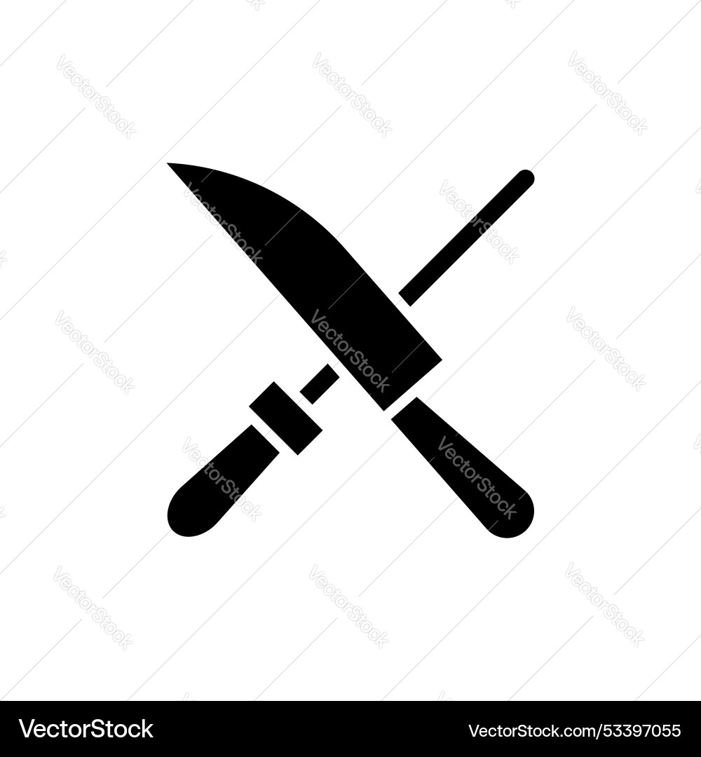 Knife Sharpener Line Icon Royalty Free Vector Image