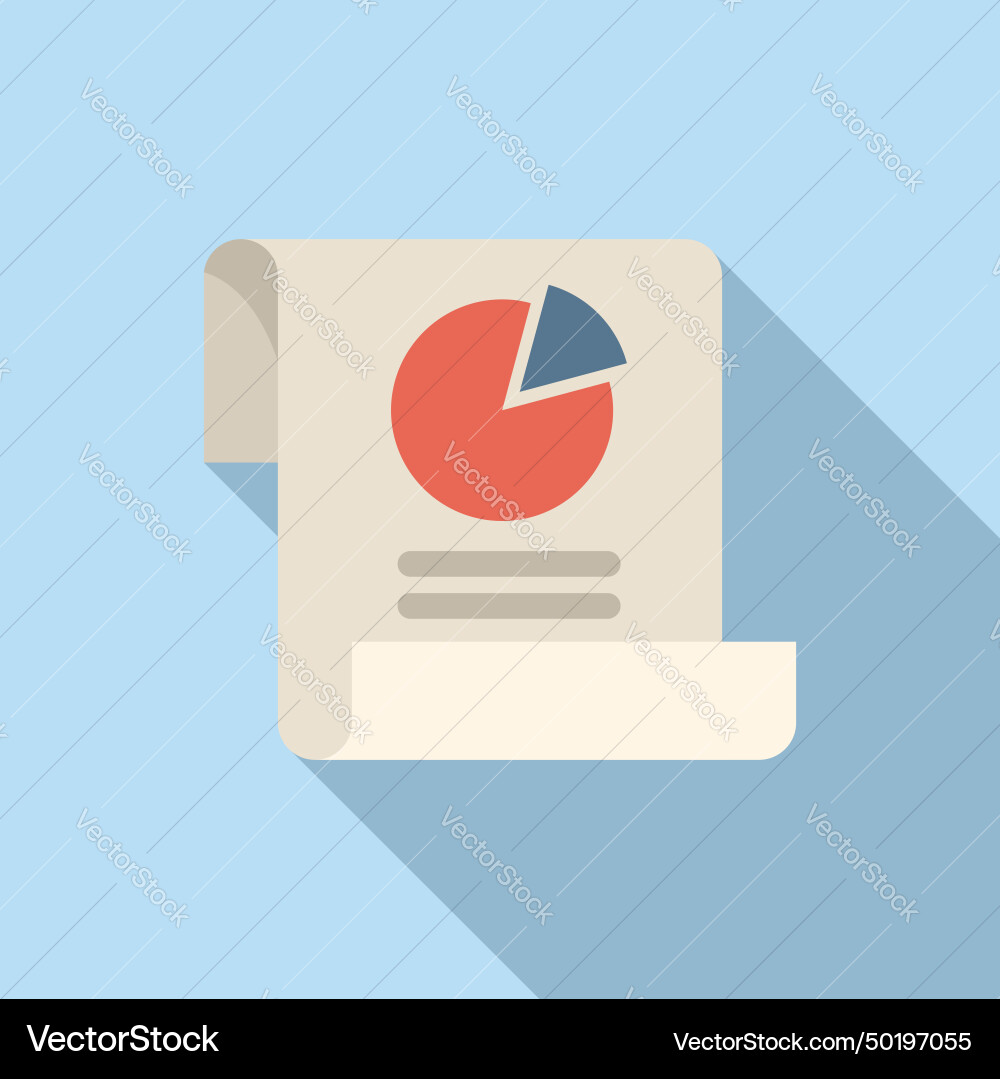 Plan project monitor icon flat risk Royalty Free Vector