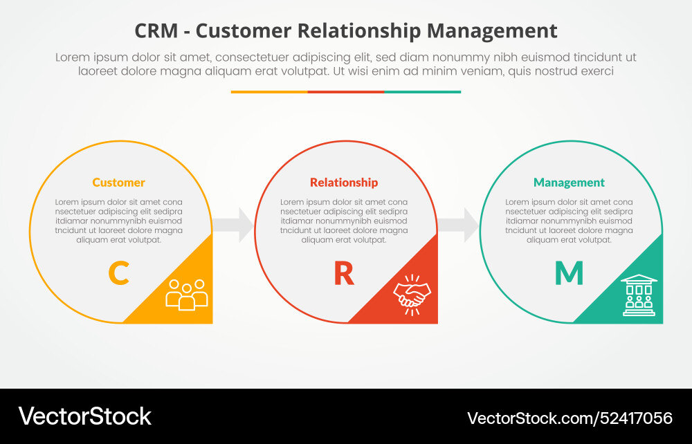 Crm customer relationship management infographic Vector Image