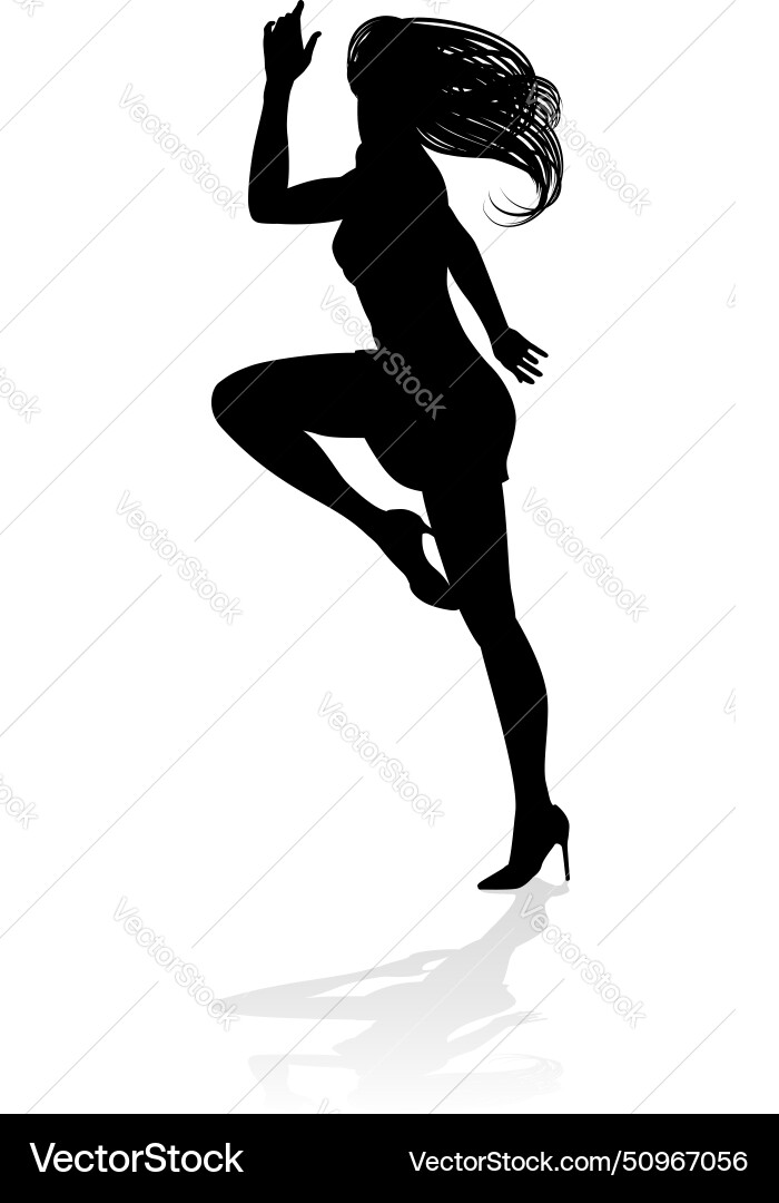 Dance dancer silhouette Royalty Free Vector Image