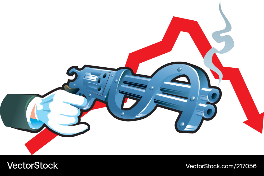 Financial war Royalty Free Vector Image - VectorStock