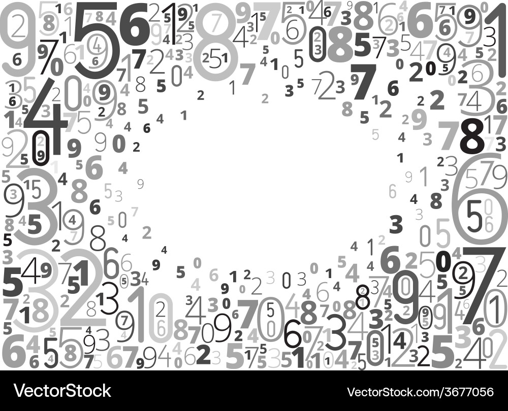 Number background Royalty Free Vector Image - VectorStock