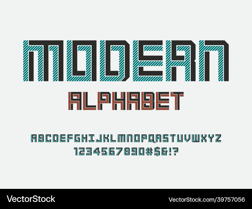 Optical illusion font Royalty Free Vector Image