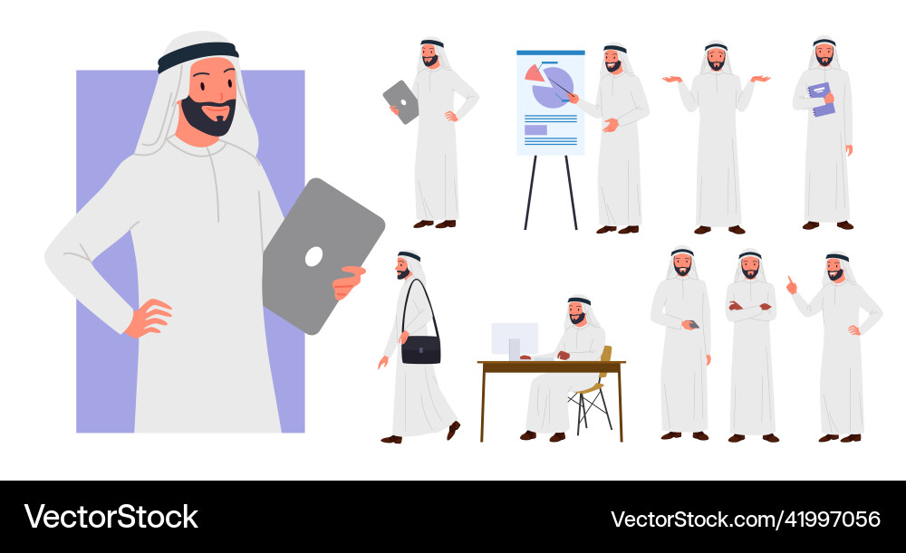 Arabic Avatar Men Vector Images (over 350)