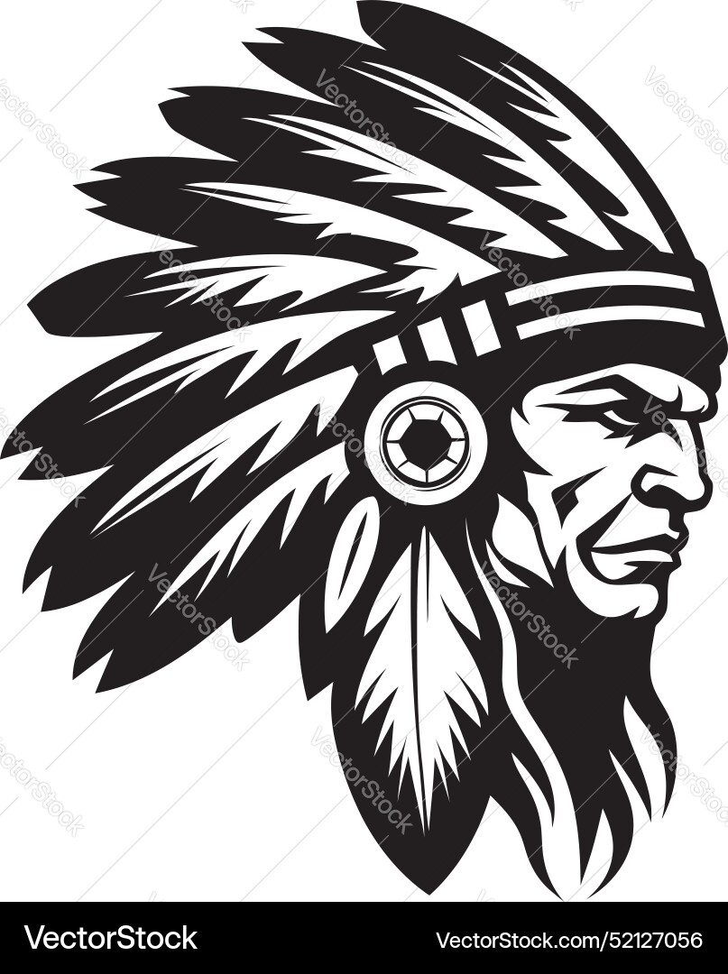 Tribal warrior apache face iconic symbol desert Vector Image