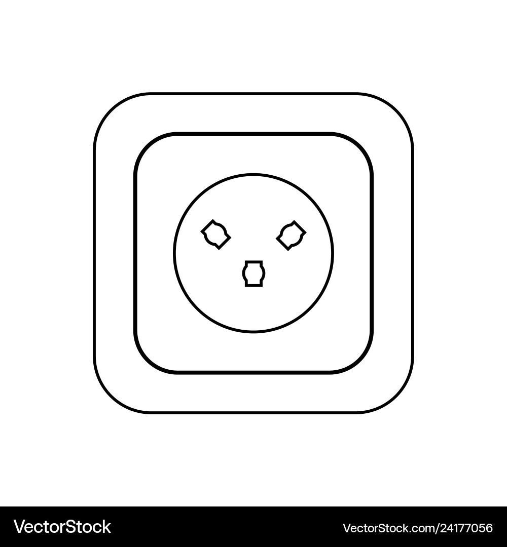Type h socket ac power icon israel country Vector Image