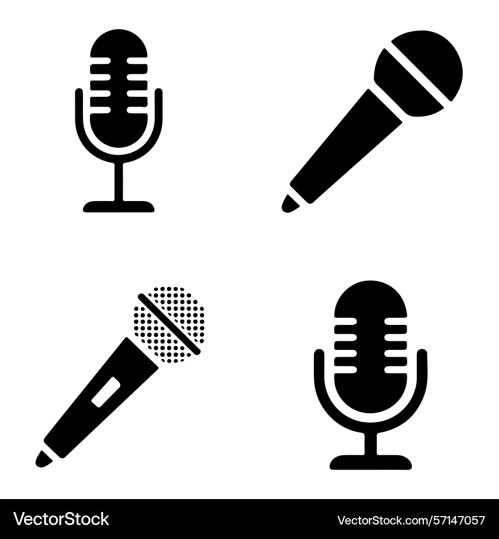 A classic microphone icon Royalty Free Vector Image