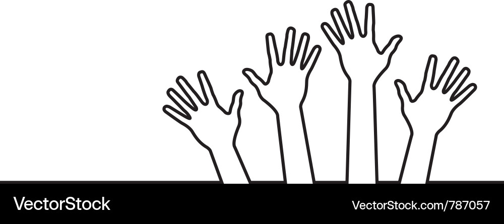 Hands Line Art Royalty Free Vector Image - VectorStock