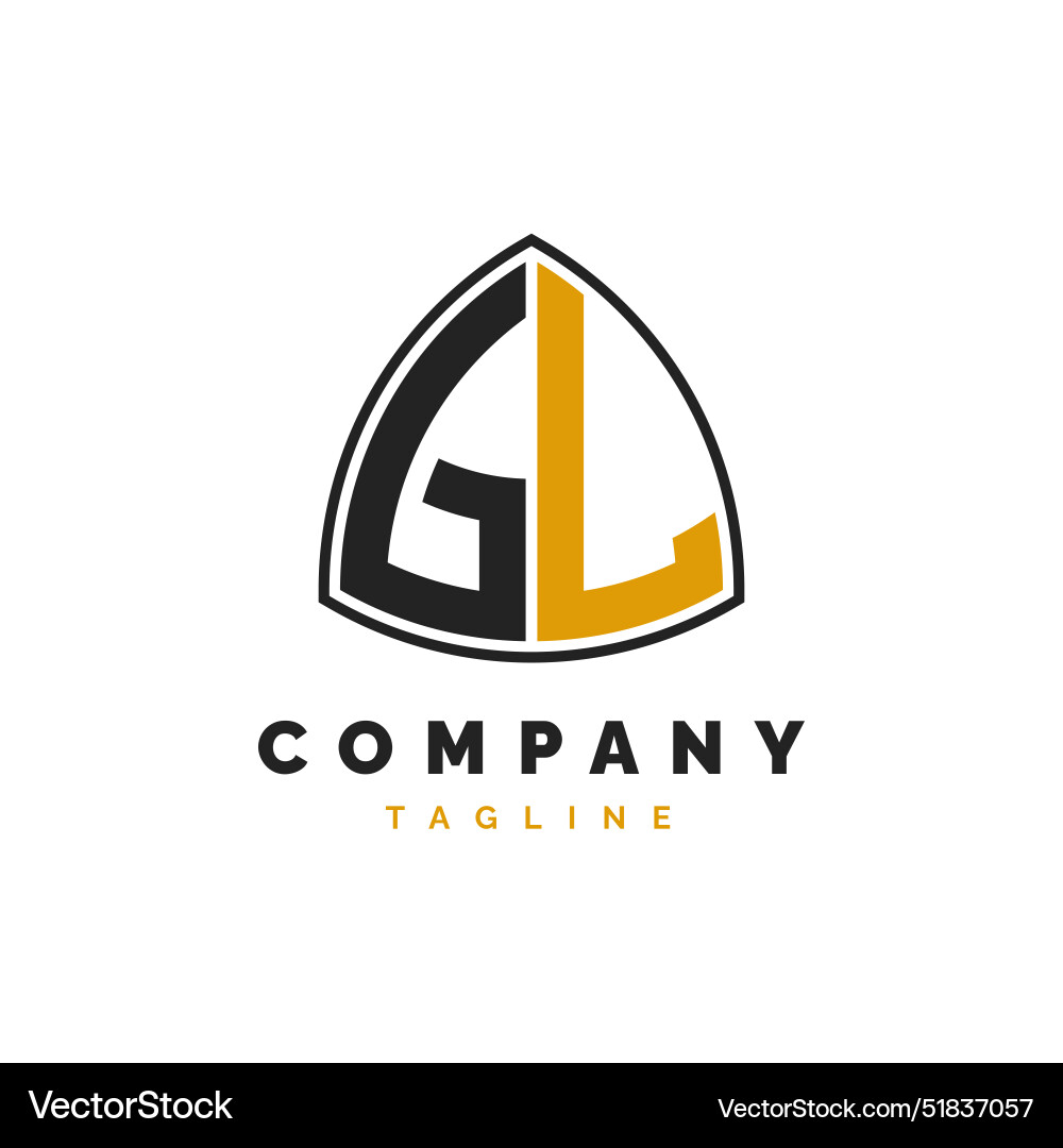 Initial letter gl logo design alphabet Royalty Free Vector