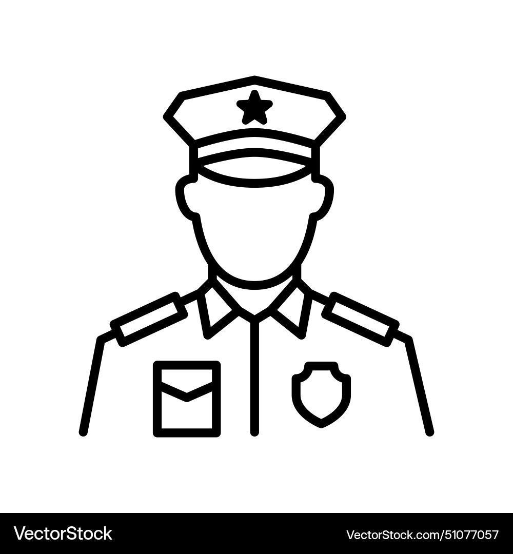 Police icon - law and justice Royalty Free Vector Image