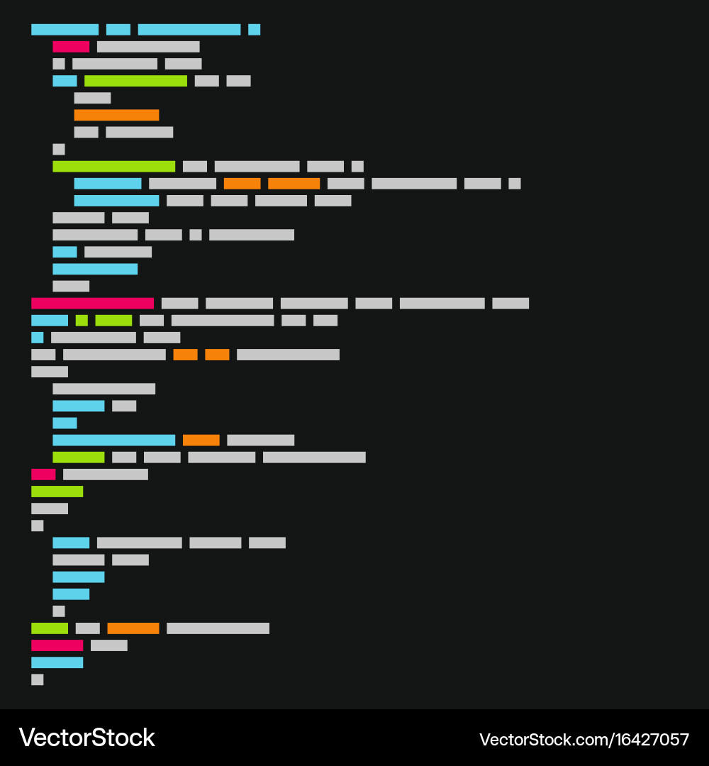 Program code listing abstract programming Vector Image Program code listing abstract programming Vector Image