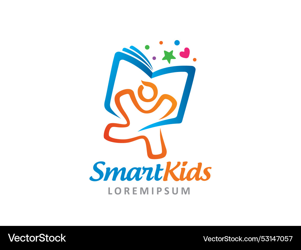 Smart kids or playground logo symbol icon Vector Image