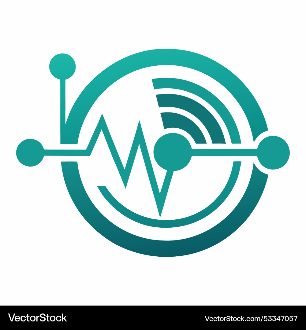 Tech symbol digital marketing logo icon art Vector Image