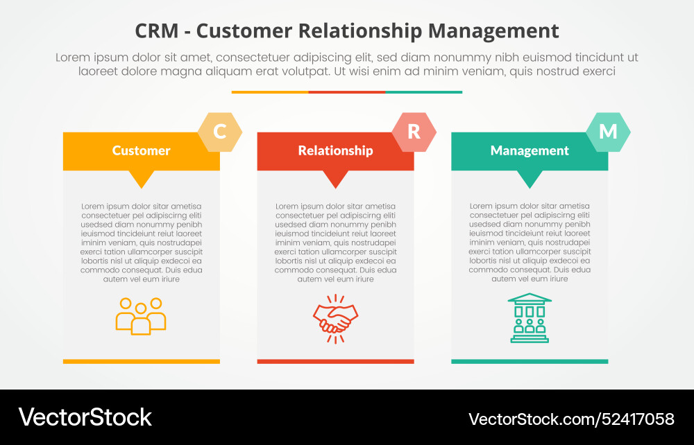 Crm customer relationship management infographic Vector Image