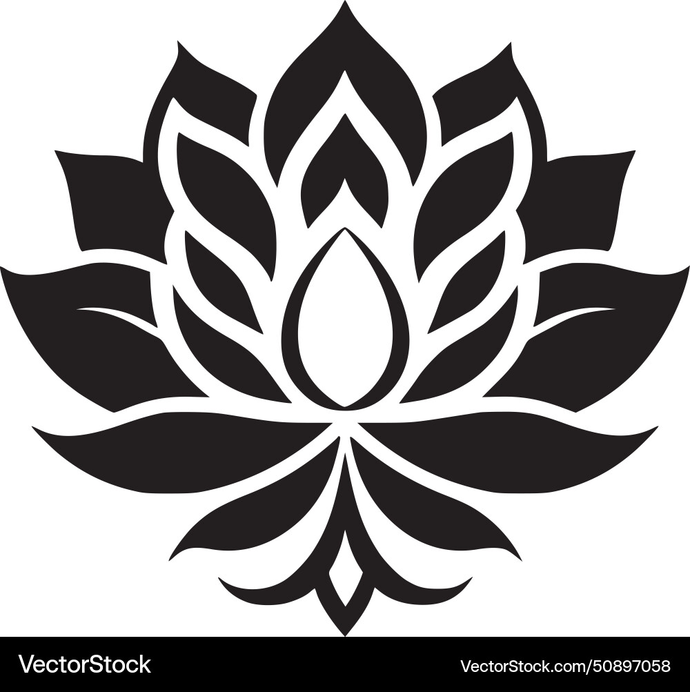 Flower - black and white isolated icon Royalty Free Vector