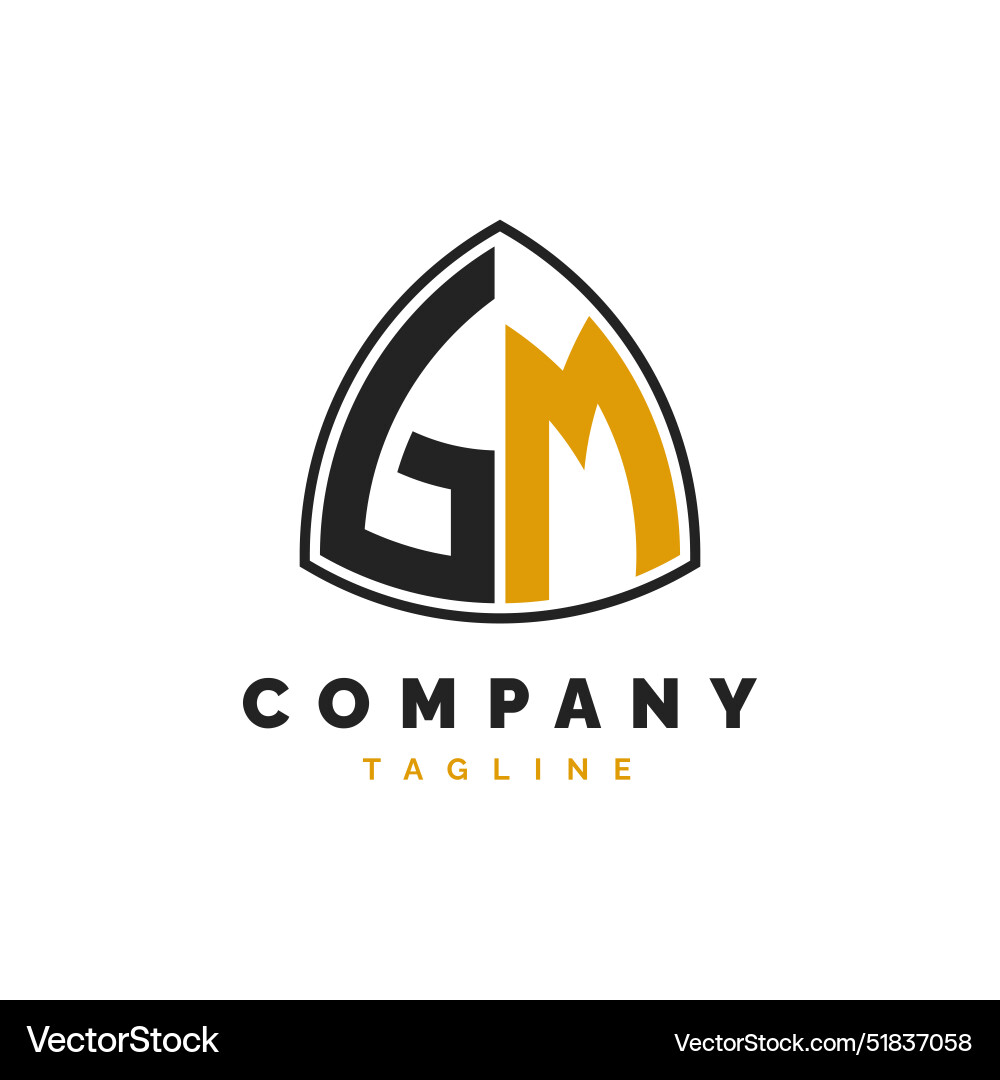 Initial letter gm logo design alphabet Royalty Free Vector