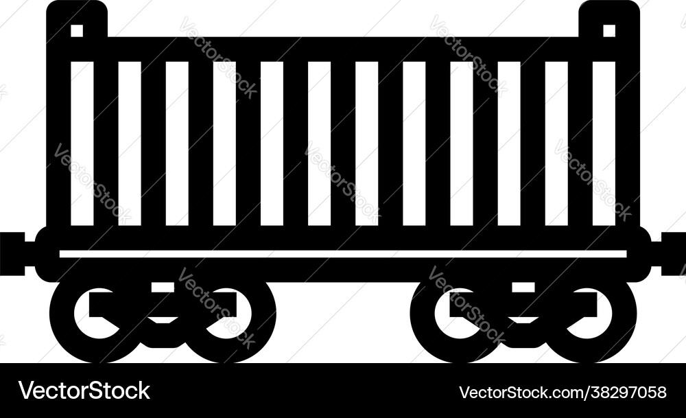 Railway cargo container icon Royalty Free Vector Image