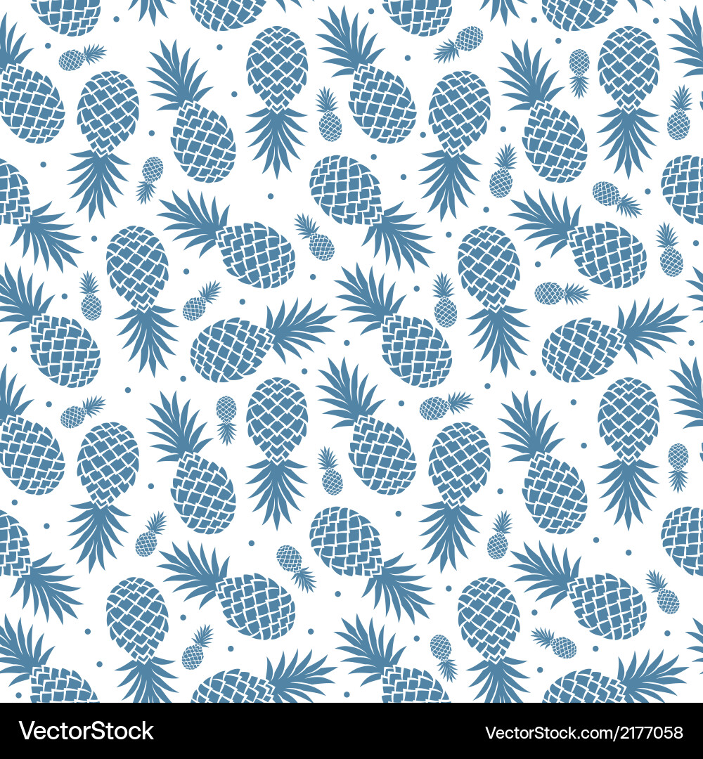 Vintage Pineapple Pattern Royalty Free Vector Image