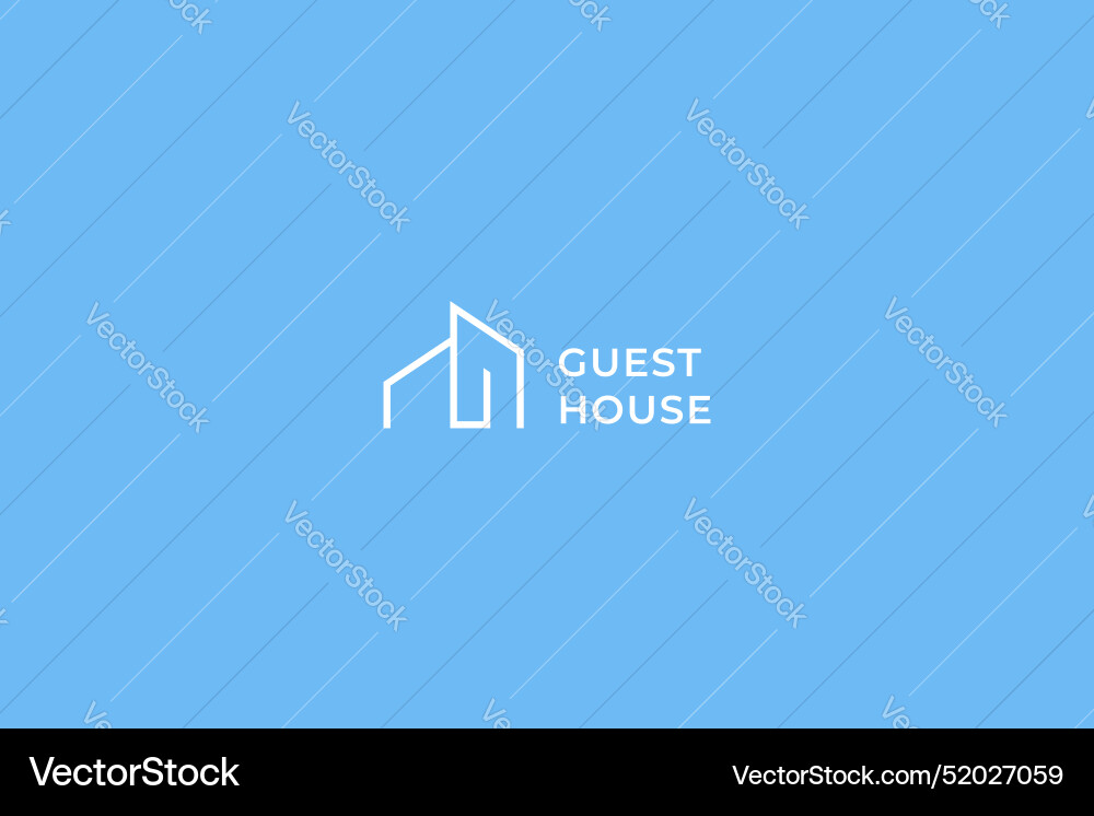 Modern guest house logo concept property Vector Image