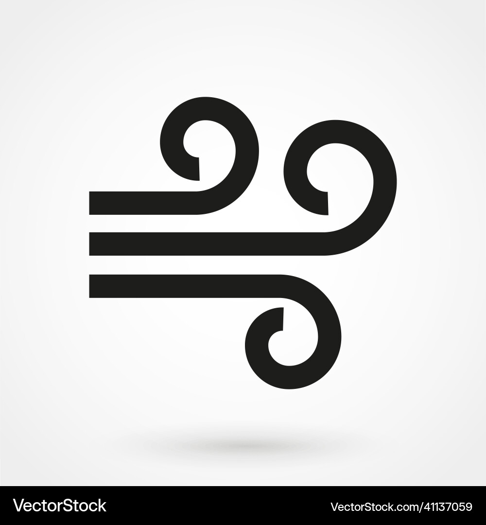 Wind Icon - Swirling Air Royalty Free Vector Image