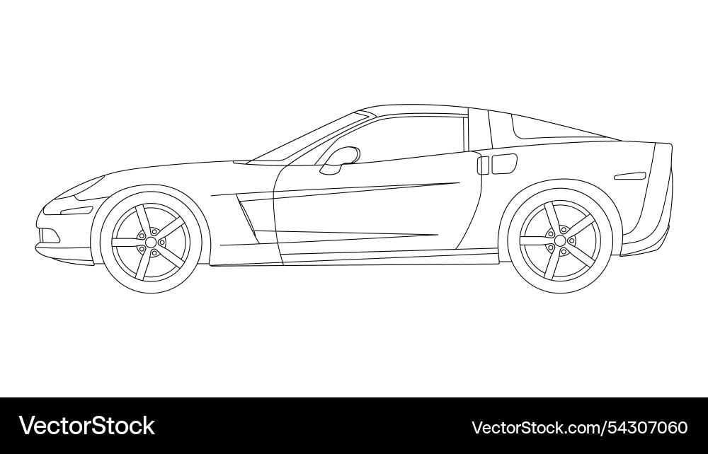 Chevrolet corvette c6 Royalty Free Vector Image