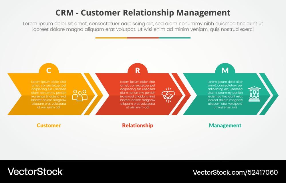 Crm customer relationship management infographic Vector Image