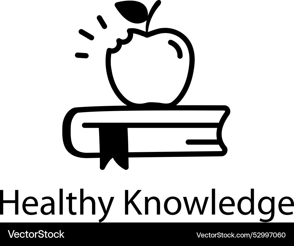 Healthy knowledge Royalty Free Vector Image - VectorStock