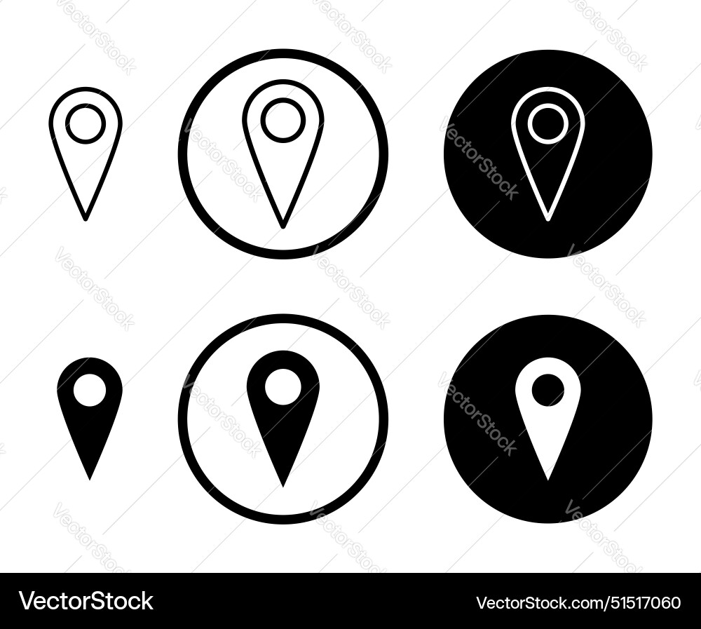 Map marker icon Royalty Free Vector Image - VectorStock