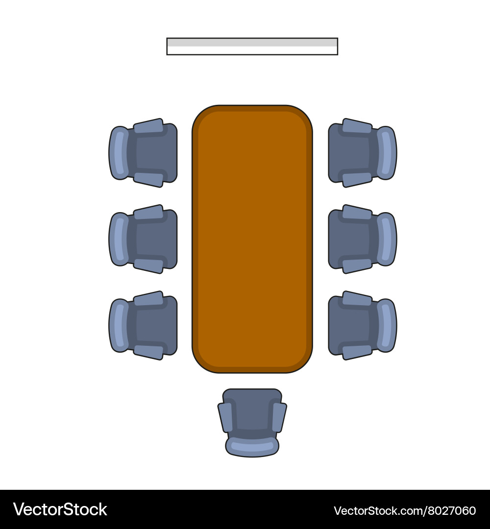 Meeting room layout conference boardroom flat Vector Image