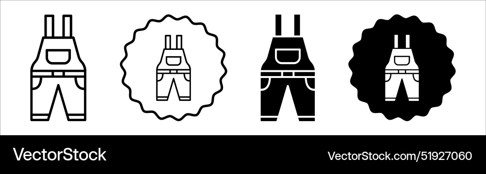 Overall icon symbol set collection baby Royalty Free Vector