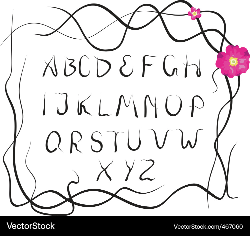 Plant alphabet Royalty Free Vector Image - VectorStock