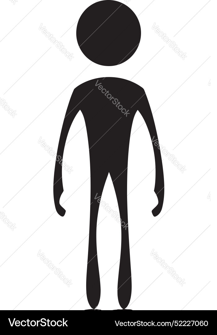 Playful penmanship stickman logo in chic – Royalty-Free Vector ...